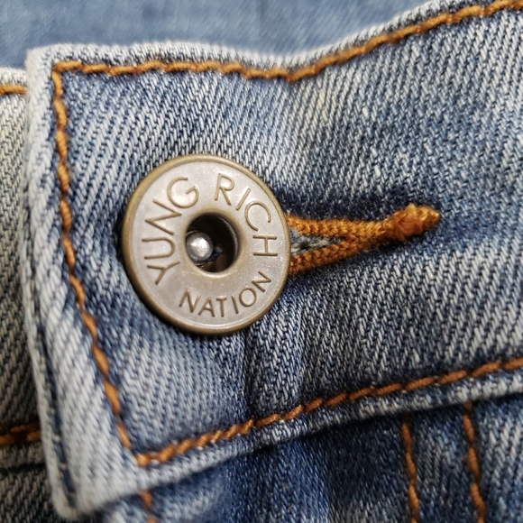 Yung Rich Nation | Jeans | Yrn Thugger Red Stripe Jeans Distressed ...